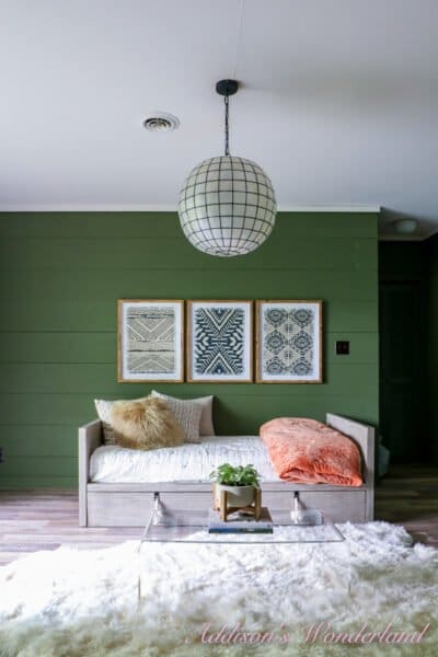 Winnie’s Woodsy Wonderland Basement Living Room Reveal & It’s WayDay ...