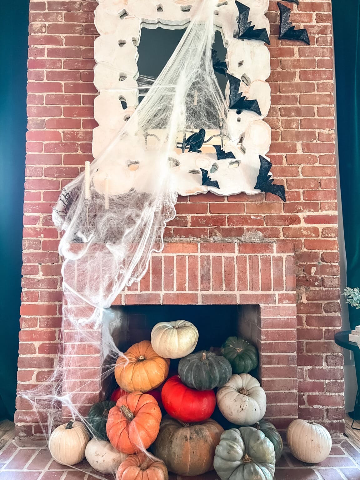 Our Annual Pumpkin Filled Fireplace… Gone Spooky! - Addison's Wonderland