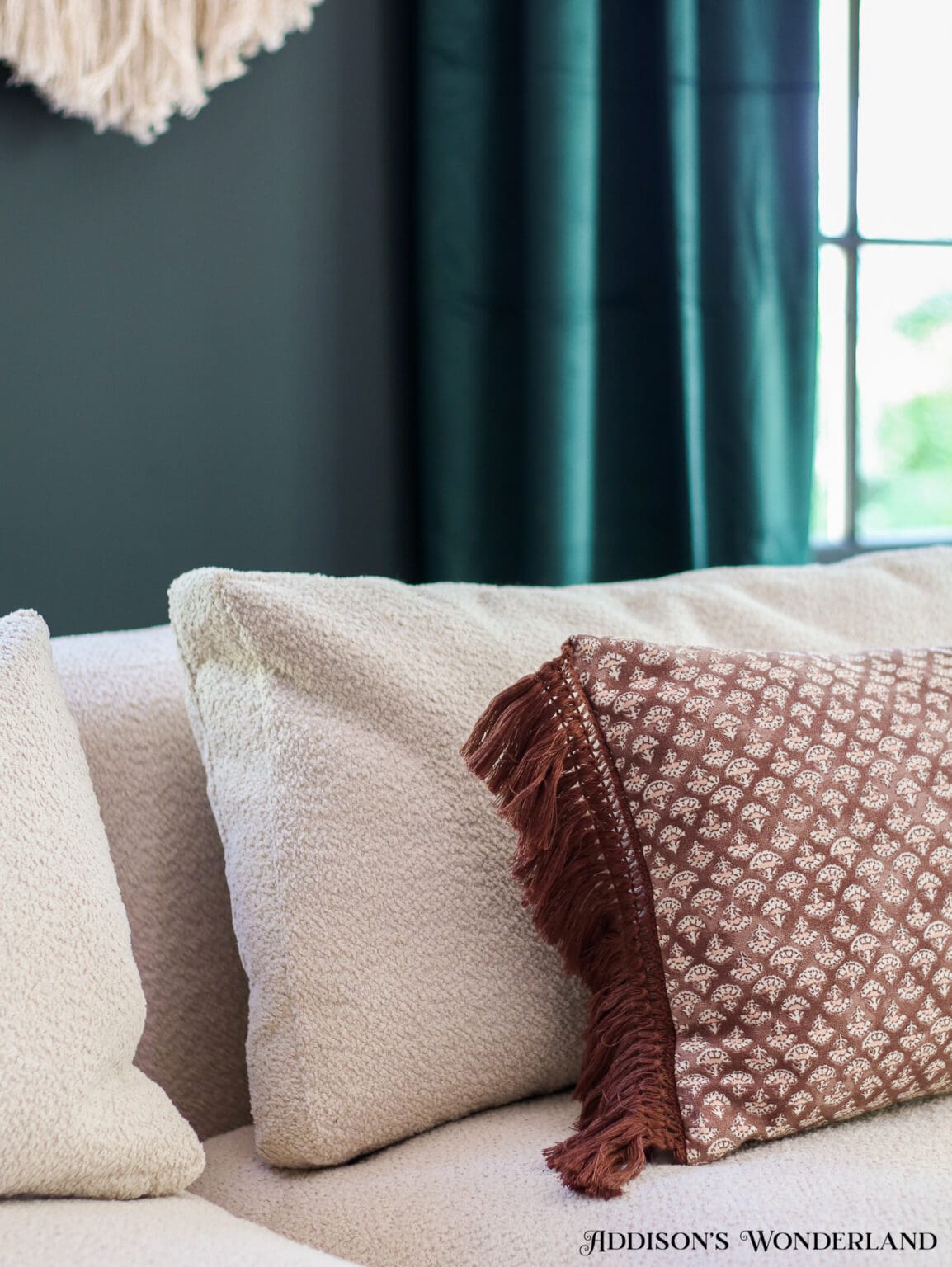 The Reveal of Our Tone on Tone Emerald Green Family Room Renovation ...